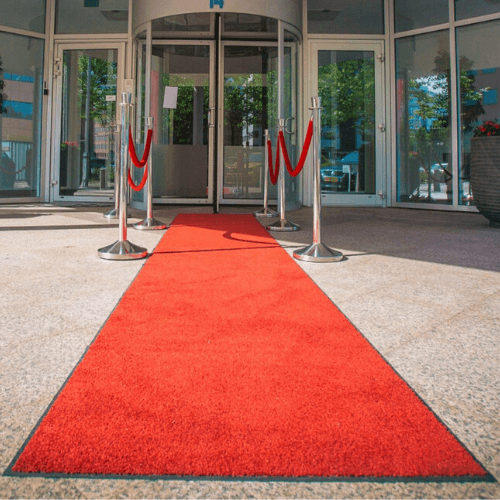 Rode loper met afzetpaaltjes - MEC Casino Events